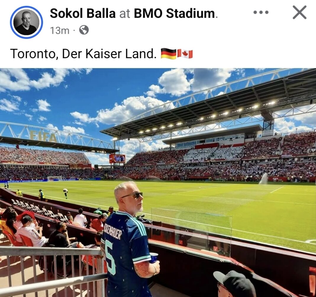 Sokol Balla përshëndet me një pozë nga Toronto | FAKTOR.AL